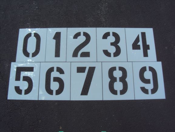 Parking Lot Number Stencils By American Striping Columbus Ohio
