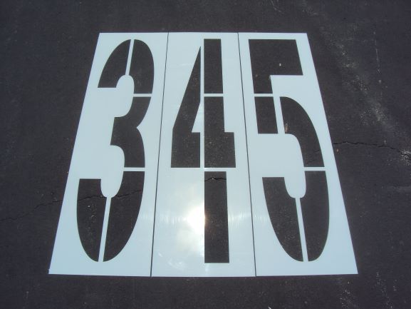 Parking Lot Number Stencils By American Striping Columbus Ohio