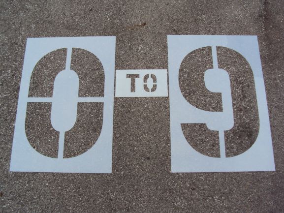 Parking Lot Number Stencils By American Striping Columbus Ohio