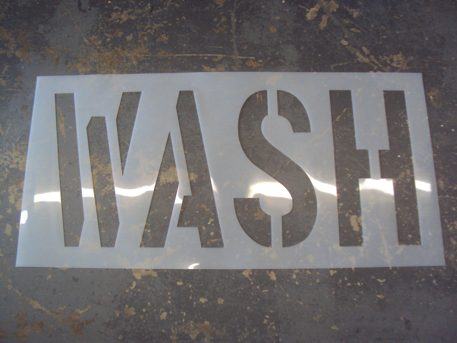 CAR WASH Parking Lot Stencil MFG By The American Striping Co.